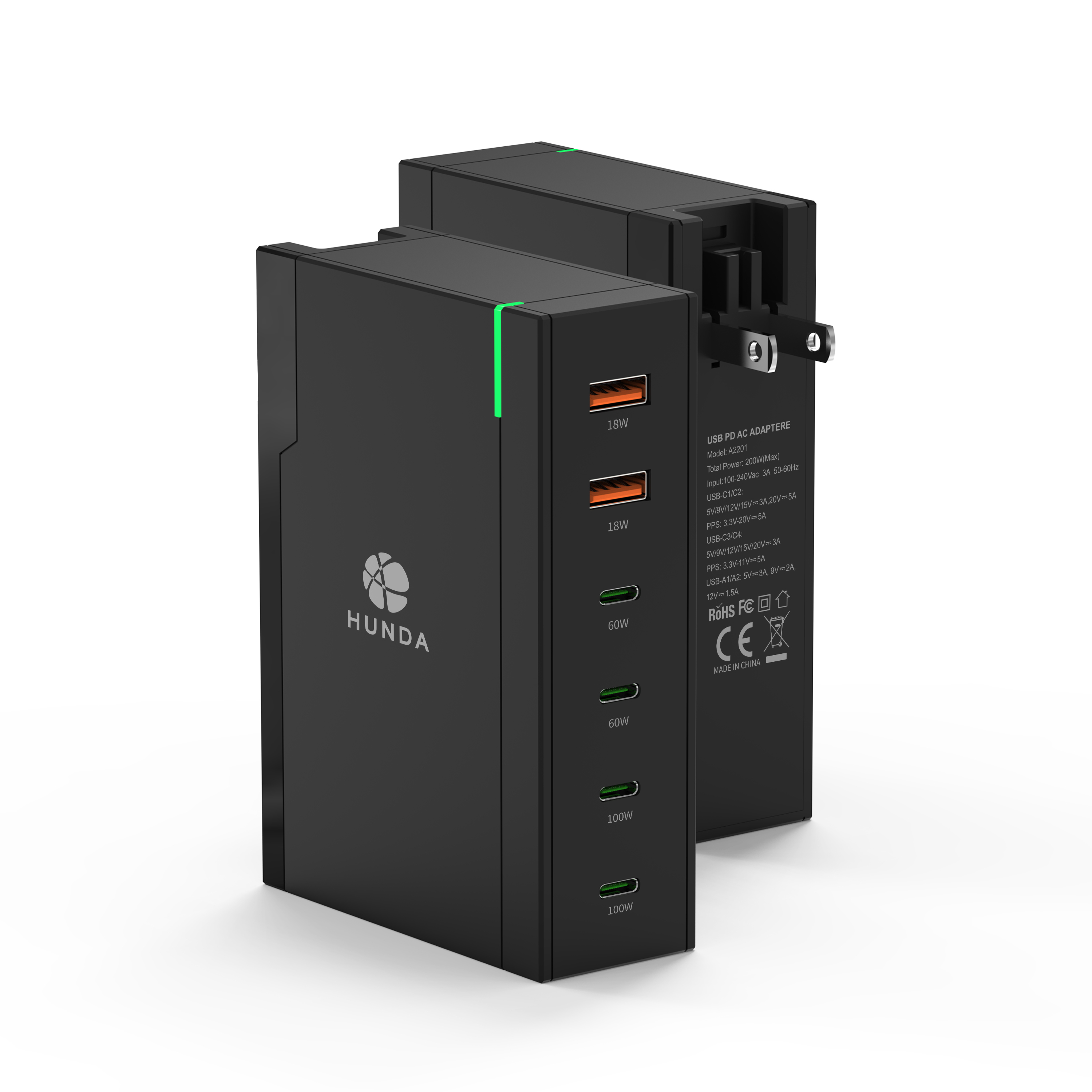 200w Usb C Charger Gan Power Wall replacement plug Fast Charger for ...